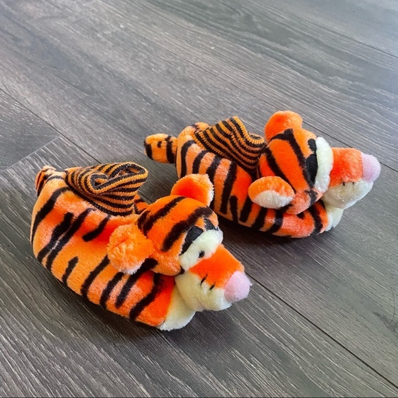 Disney | Shoes | Tigger Plush Stuffed Animal Slippers Disney Winnie The ...